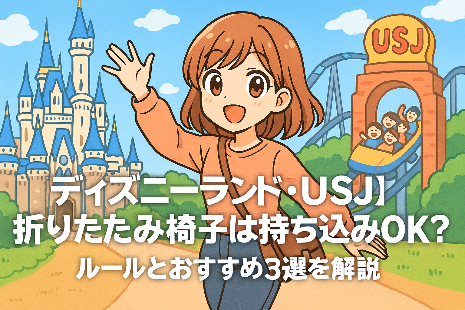ディズニーランド・USJ】折りたたみ椅子は持ち込みOK？ルールとおすすめ3選を解説 | ♡お得に楽しくまったりLIFE♡